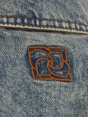Magda Butrym Distressed Denim Zip-up Jacket