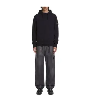 Stone Island Logo Cotton Hoodie