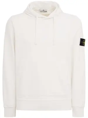 Stone Island Logo Cotton Hoodie