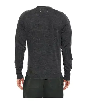 MAISON MARGIELA Wool Cardigan With Pockets And Geometric Appliqués
