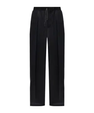 MAISON MARGIELA Drawstring Draped Trousers - Black