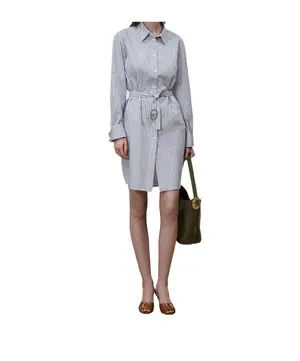 Dior Short Belted Shirtdress - Gray