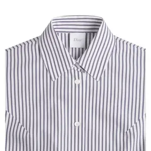 Dior Striped Shirtdress With Belted Waist