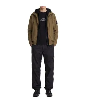 Stone Island Logo Nylon Loose Pants