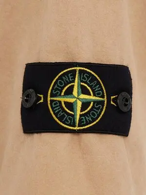 Stone Island Logo Cotton Short Sleeved Shirt - Nude