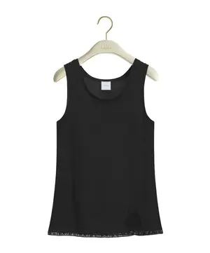Dior Medaillon Embroidered Tank Top - Black