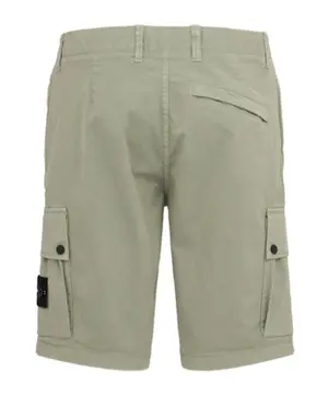 Stone Island Logo Cotton Slim Fit Cargo Shorts