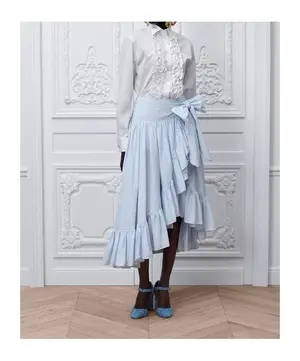 Dior Riviera Mid-length Ruffled Skirt