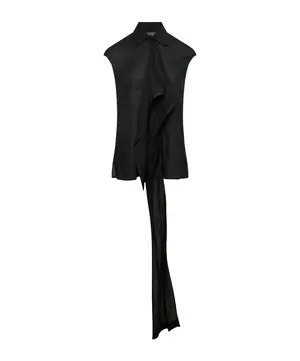 Yohji Yamamoto Sleeveless Draped Shirt