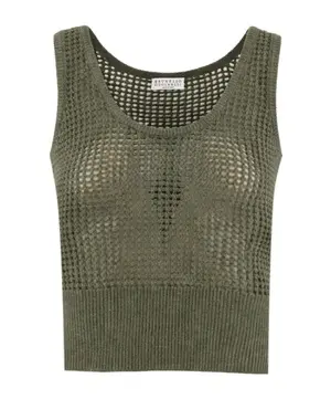 Brunello Cucinelli Brunello Cucinelli Sleeveless Knitted Tank Top No