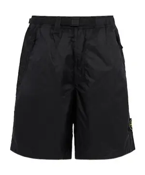 Stone Island Loose Nylon Shorts - Black