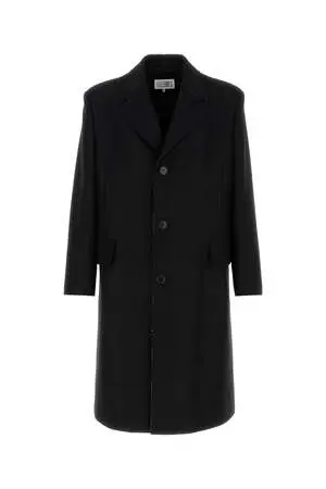MAISON MARGIELA Wool Blend Coat - Black