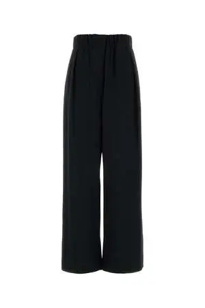 JIL SANDER Crepe Wide-leg Pant - Black
