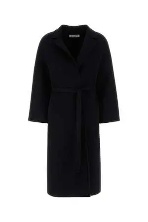 JIL SANDER Wool Coat - Black