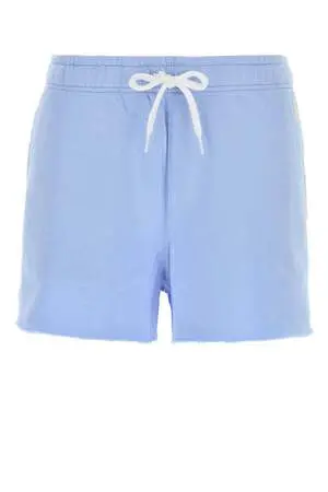 Polo Ralph Lauren Cotton Blend Shorts With Embroidered Logo - Blue