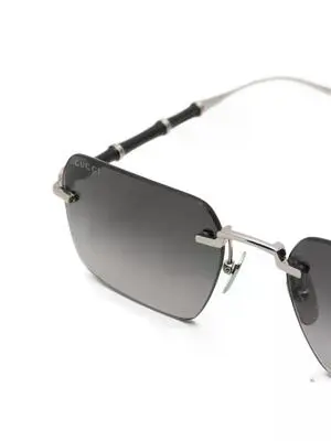 Gucci Rimless Bamboo Detail Sunglasses
