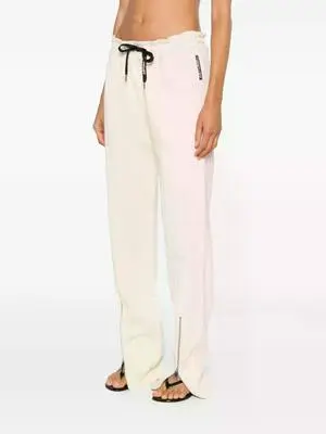 Just Cavalli Beige Track Pants With Drawstring And Zip Details
