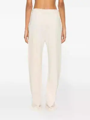 Just Cavalli Beige Track Pants With Drawstring And Zip Details
