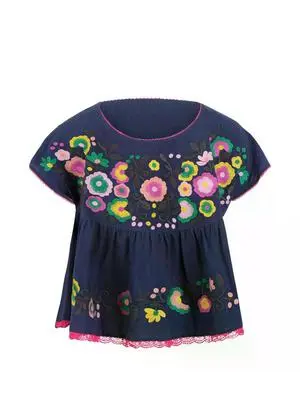 JOVONNA Liora Floral Embroidered Top