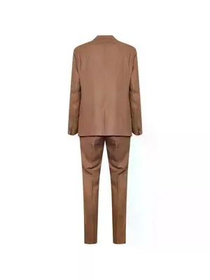 HEVO Single-breasted Notched-lapels Suit - Brown