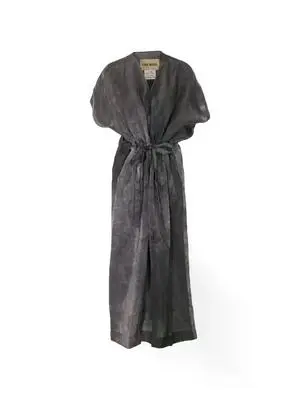 UMA WANG Tie-waist Tie-dye Dress - Grey