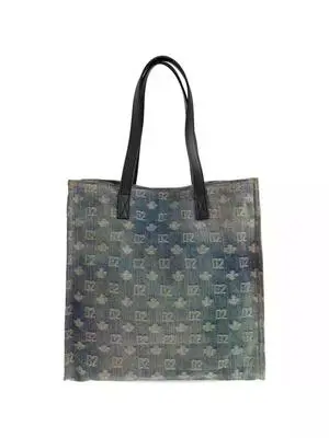 Dsquared2 Monogram Jacquard Denim Tote Bag