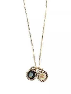 Dsquared2 Floral Pendant Curb Chain Necklace