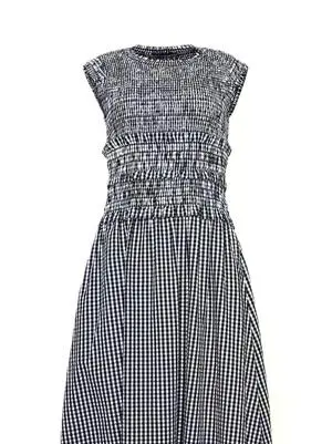 Hunter Bell Louise Smocked Gingham Midi Dress