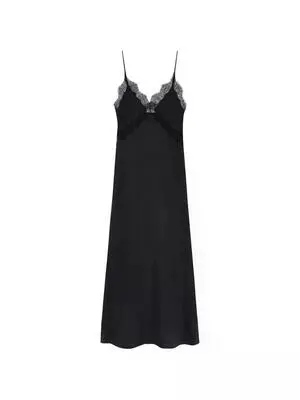 ANINE BING Lace-trim V-neck Maxi Dress
