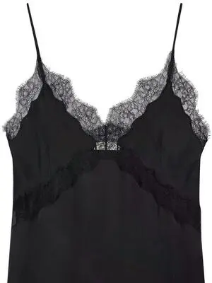 ANINE BING Lace-trim V-neck Maxi Dress