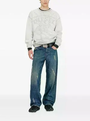 DIESEL® Sweatshirt With Dévoré Print