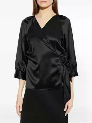 BY MALENE BIRGER Satin-effect Wrap Blouse