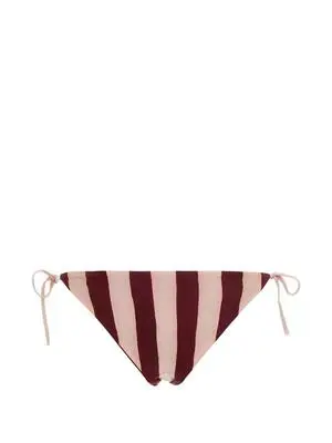 Fendi Striped Side-tie Bikini Bottoms