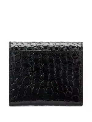 Roberto Cavalli Croc-effect Logo-lettering Card Holder - Black