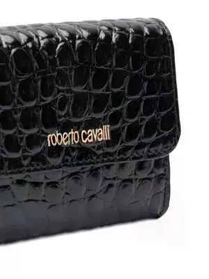 Roberto Cavalli Croc-effect Logo-lettering Card Holder