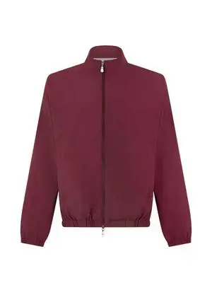 Fedeli Zip-up Lightweight Bomber Jacket - Red