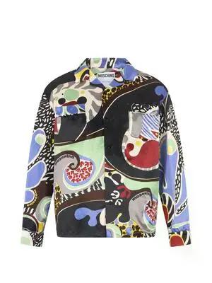 Moschino Graphic-print Long-sleeve Shirt - Black