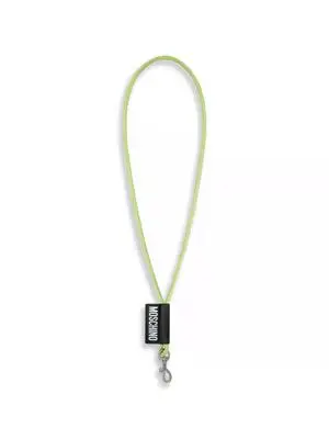 Moschino Logo-print Lobster-claw Keychain - Green
