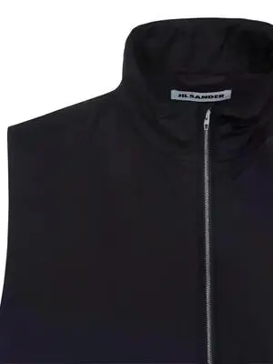 JIL SANDER Logo-print Funnel Neck Gilet