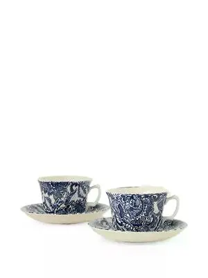 Ralph Lauren Faded Peony Teacup And Saucer Set - Blue
