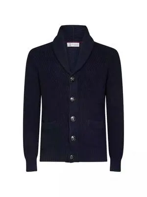 Brunello Cucinelli Solomeo Crest Shawl-collar Cardigan