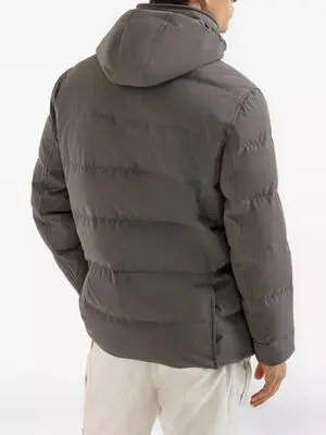 Brunello Cucinelli Padded Hooded Jacket - Grey