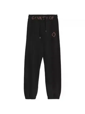 COUNTY OF MILAN Logo-detail Track Pants - Black