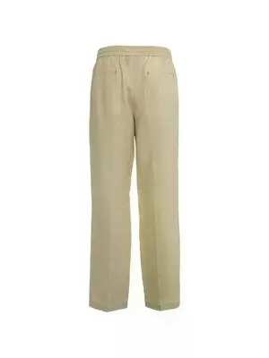 AMARANTO Drawstring Waist Pleated Trousers
