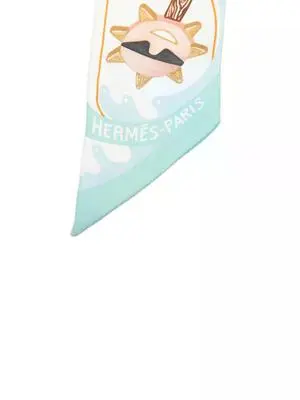 Hermès 2000-2026 Funny Ice Cream Silk Twilly Scarf Scarves