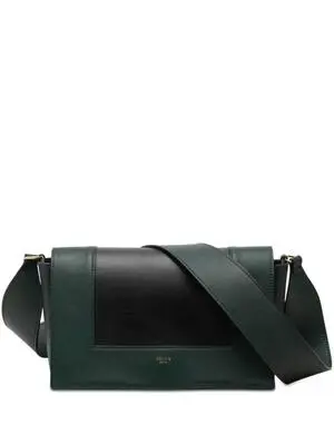 Celine Medium Shiny Smooth Calfskin Frame Shoulder Bag - Green