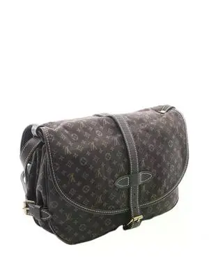 LOUIS VUITTON Monogram Mini Lin Saumur 30 Crossbody Bag