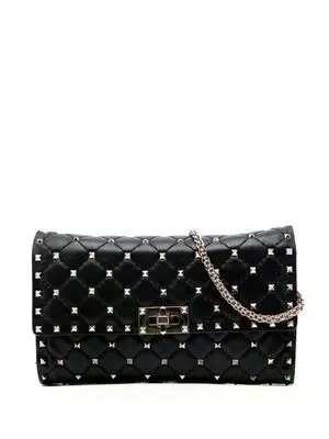 Valentino Garavani Rockstud Spike Wallet On Chain Crossbody Bag - Black