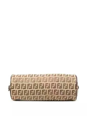 Fendi Zucchino Canvas Barrel Pochette Handbag