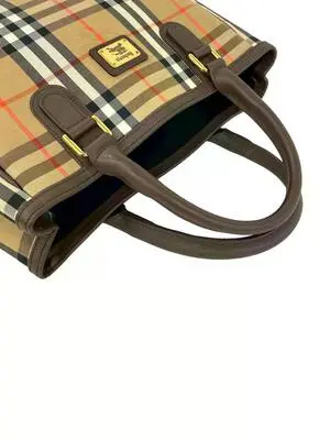 Burberry Haymarket Check Canvas Tote Bag